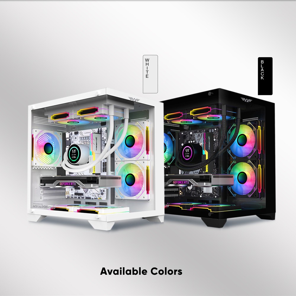 Jual Casing PC Armaggeddon Aquaron Wibo Black + 3 Fan RGB - Case ...