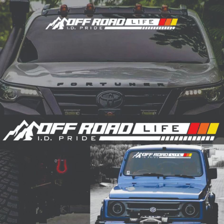 Jual cutting sticker off road ID 4x4 kaca mobil,jimny ,feroza,hummer ...