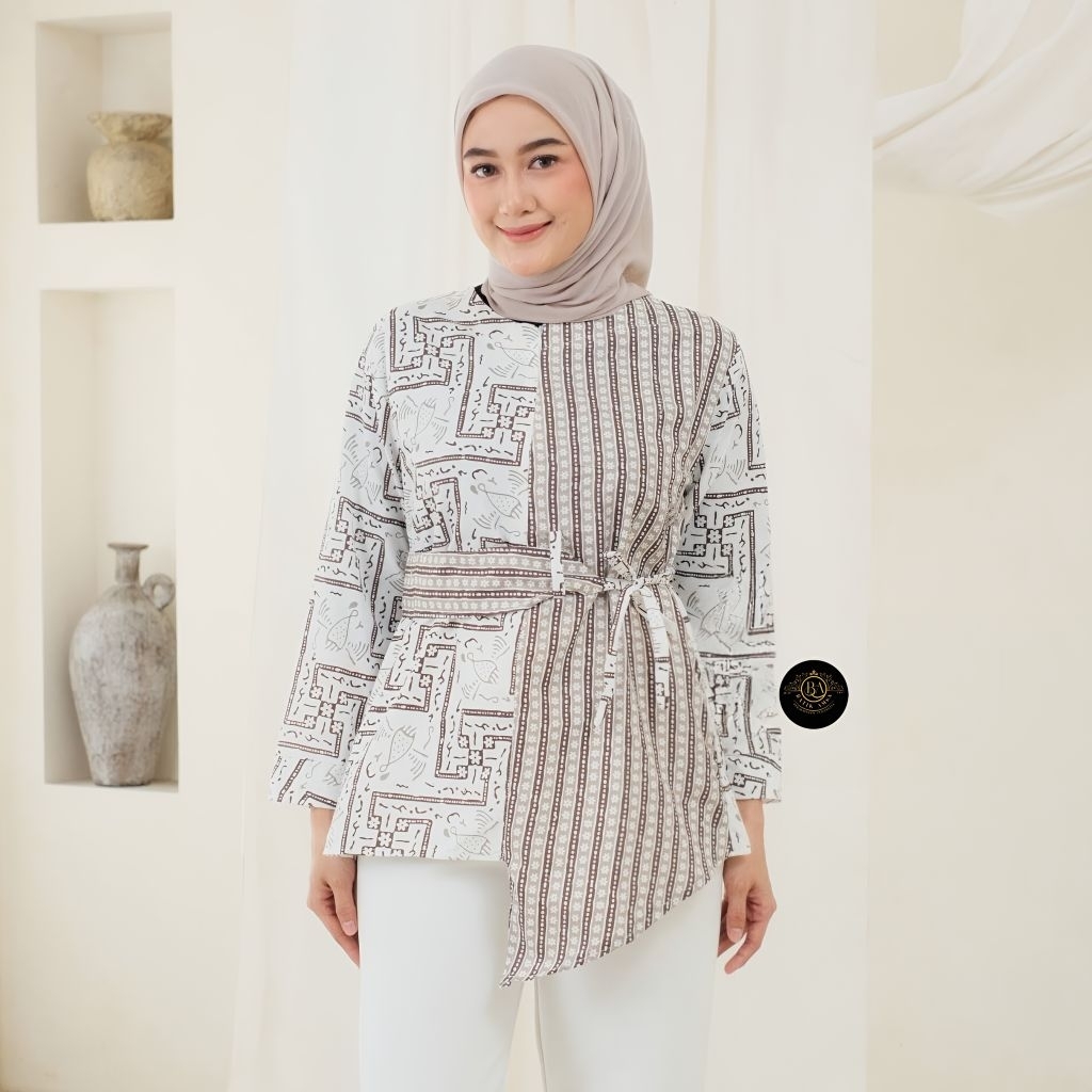 Jual BAJU BATIK WANITA MODERN MONALISA GENES M,L,XL,XXL ASLI PEKALONGAN ...