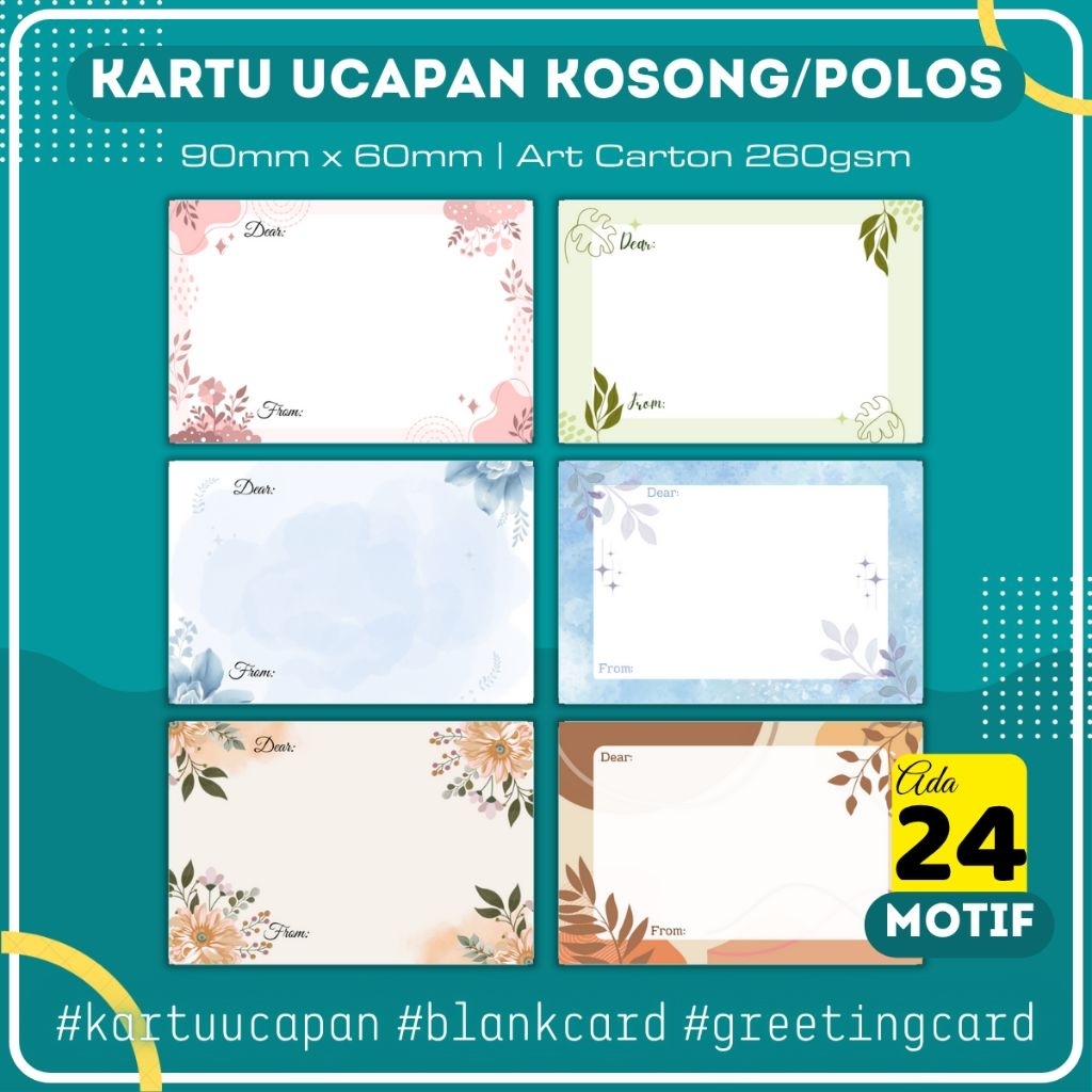 Jual Greeting Card Polos | Gift Card - Kartu Ucapan - Greeting Card ...