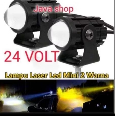 Jual Lampu LED sorot dua warna laser 24 Volt Laser D2 High Low 2 Warna ...