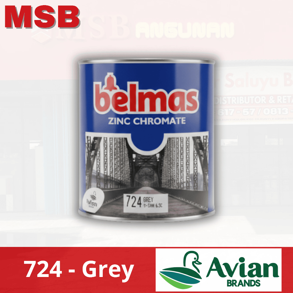 Jual Cat Belmas Meni Besi Zinc Chromate - 724 Grey | Shopee Indonesia