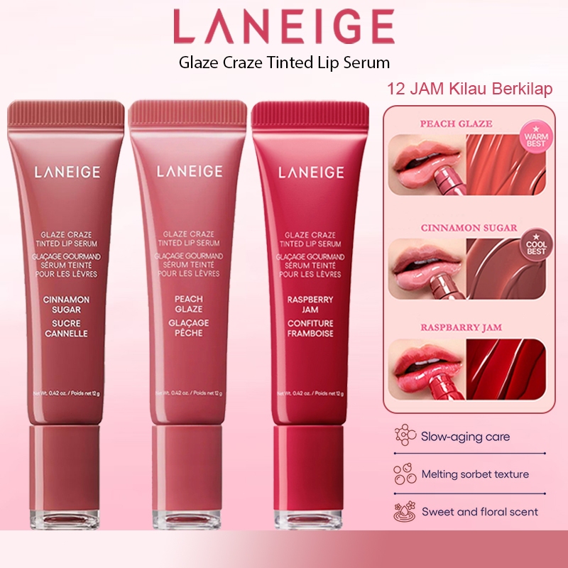 Jual LANEIGE Lip Serum/LANEIGE Glaze Craze Tinted Lip Serum - Peach ...