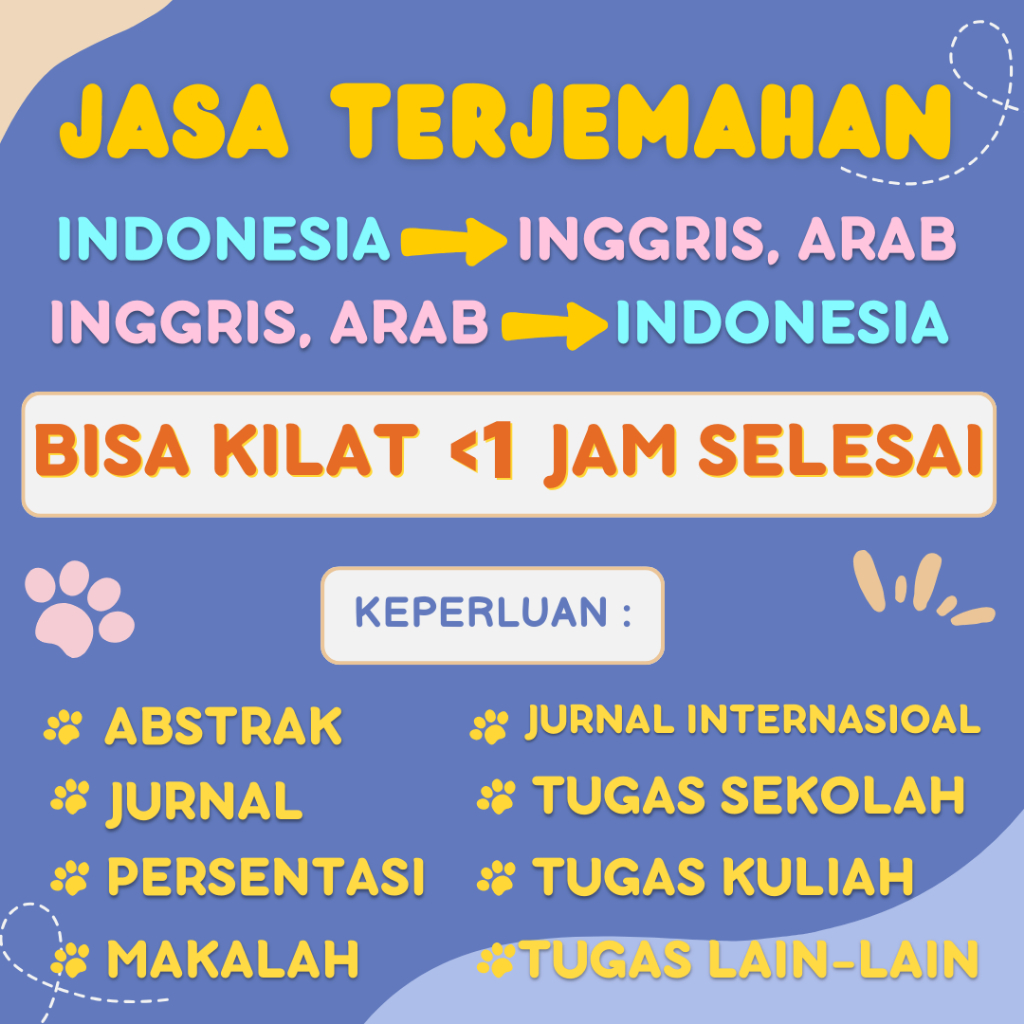 Jual JASA TRANSLATE TERJEMAHKAN BAHASA INGGRIS, ARAB HARAKAT, TRANSLATE ...