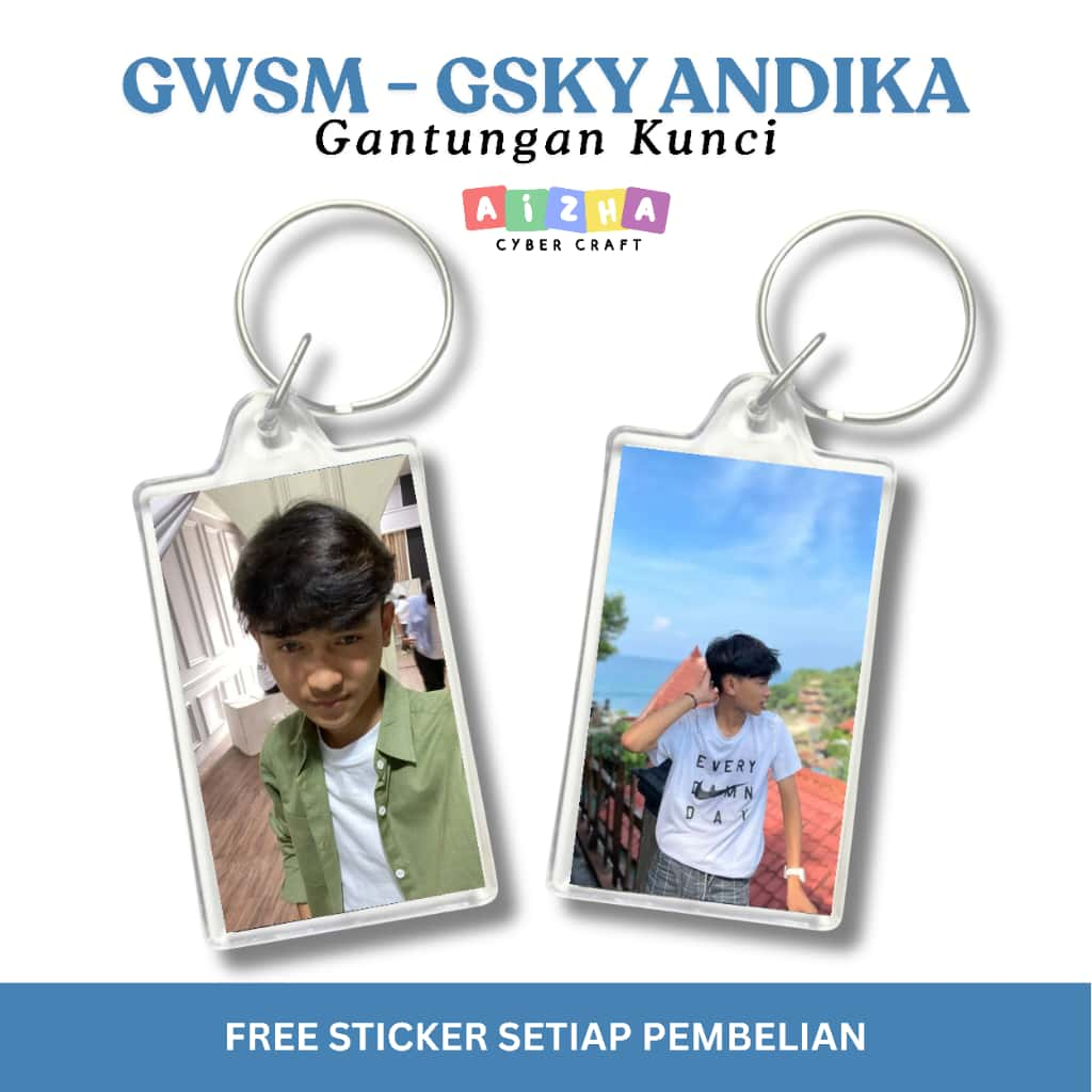 Jual Gantungan Kunci Akrilik ANDIKA GWSM GSKY Free Stiker - Andika ...