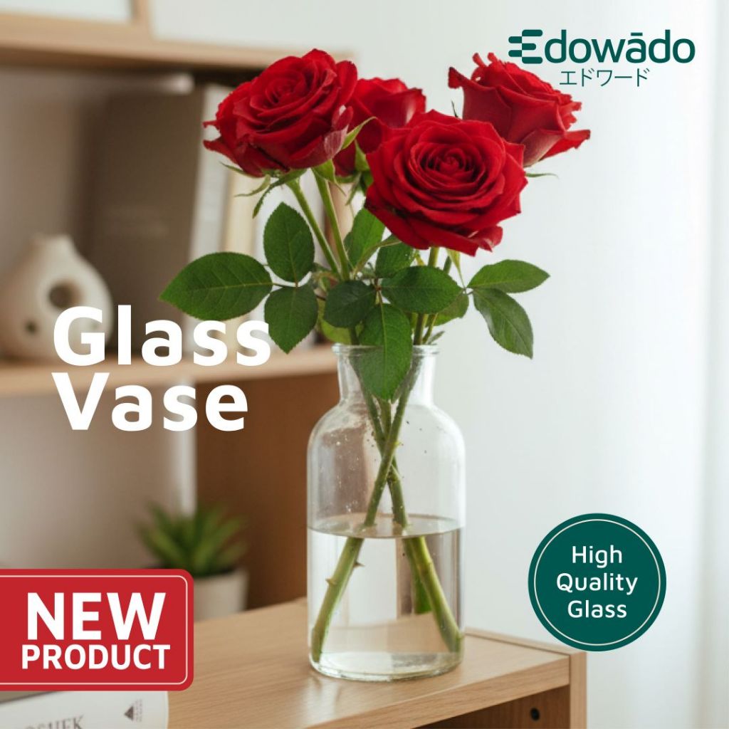 Jual Vas Bunga Glass Vase Estetik Ruang Tamu Kaca Bening 16 cm | Shopee ...
