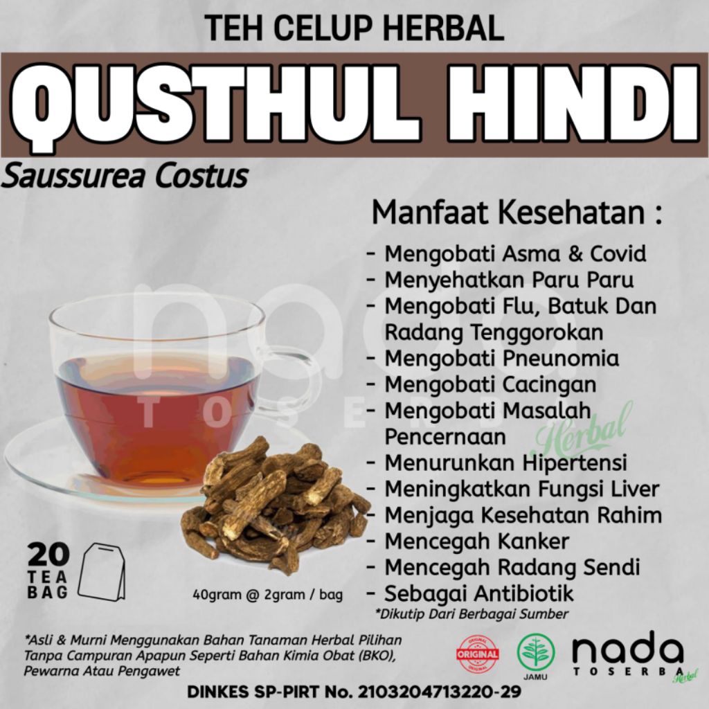 Jual Sanuri Herbal TEH QUS THUL HINDI Isi 20 Kantong Teabag | Asma, Flu ...