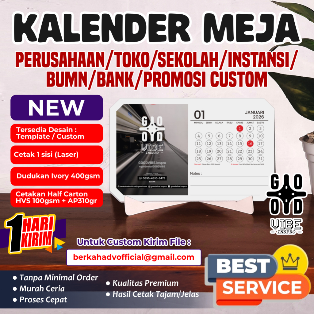 Jual HOT!!! KALENDER MEJA 2026 PERUSAHAAN/TOKO/SEKOLAH/INSTANSI/BUMN ...