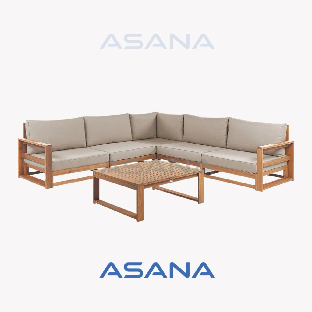 Jual ASANA Modular SA7 - Garden Corner Sofa with Table 5 Seater TIMOR ...