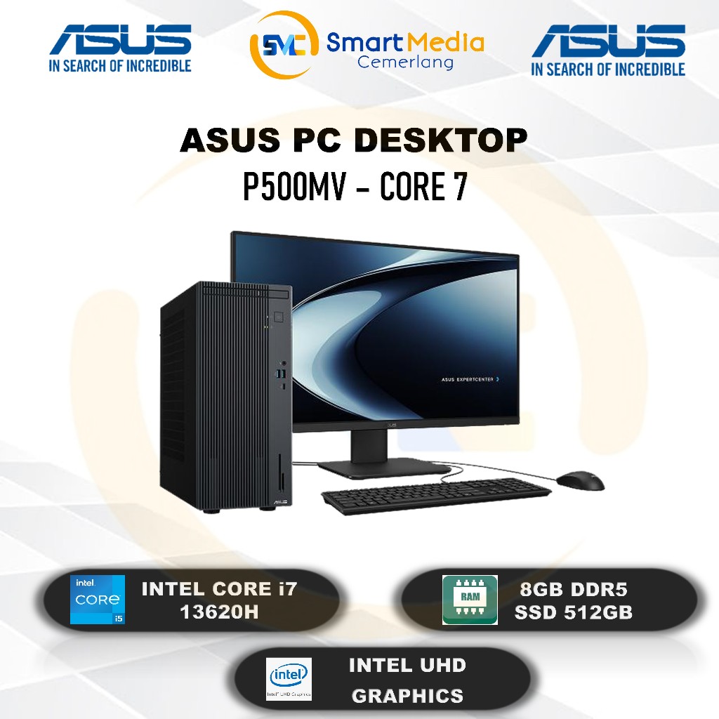 Jual ASUS ExpertCenter P500MV - i7-13620H - 8GB DDR5 - 512GB SSD - 21.5 ...