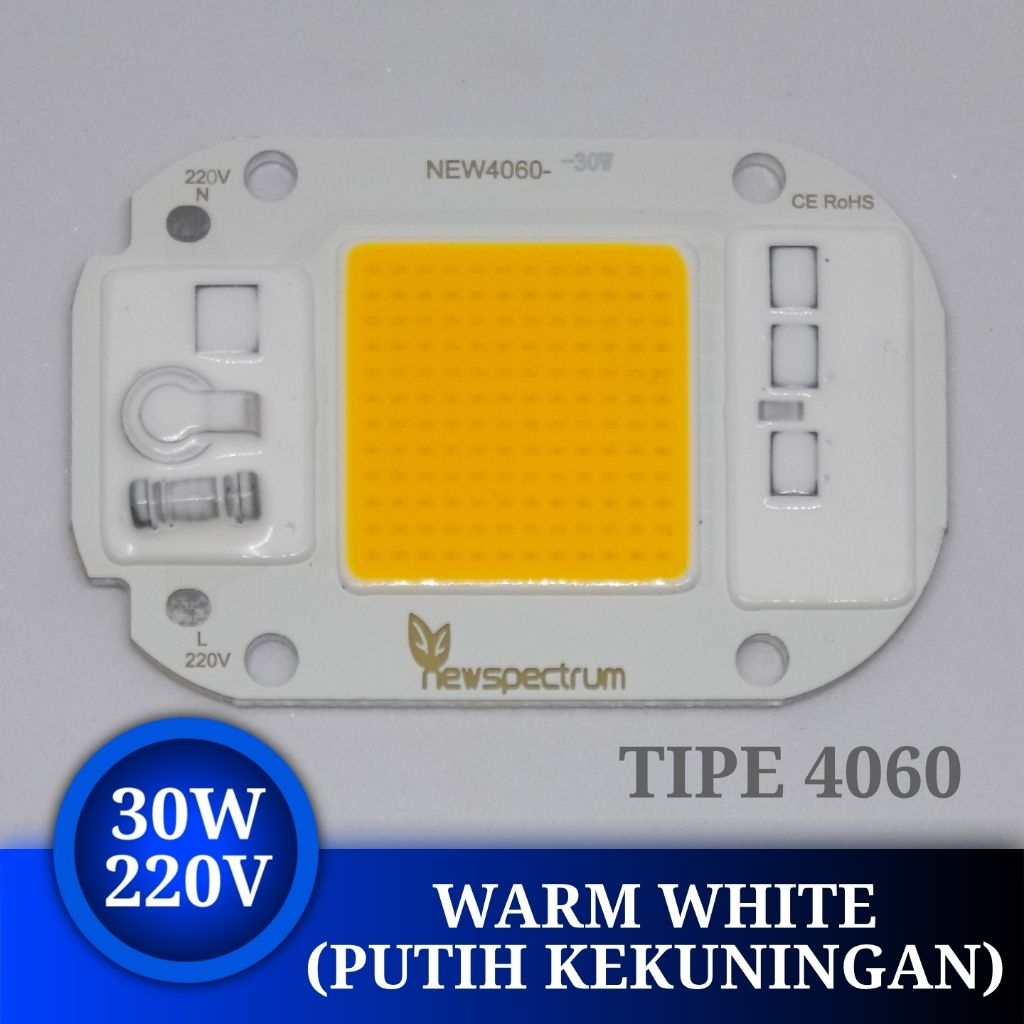 Jual Sparepart Lampu Sorot LED 30 Watt 220 Volt AC Tipe 4060 Warna Warm ...