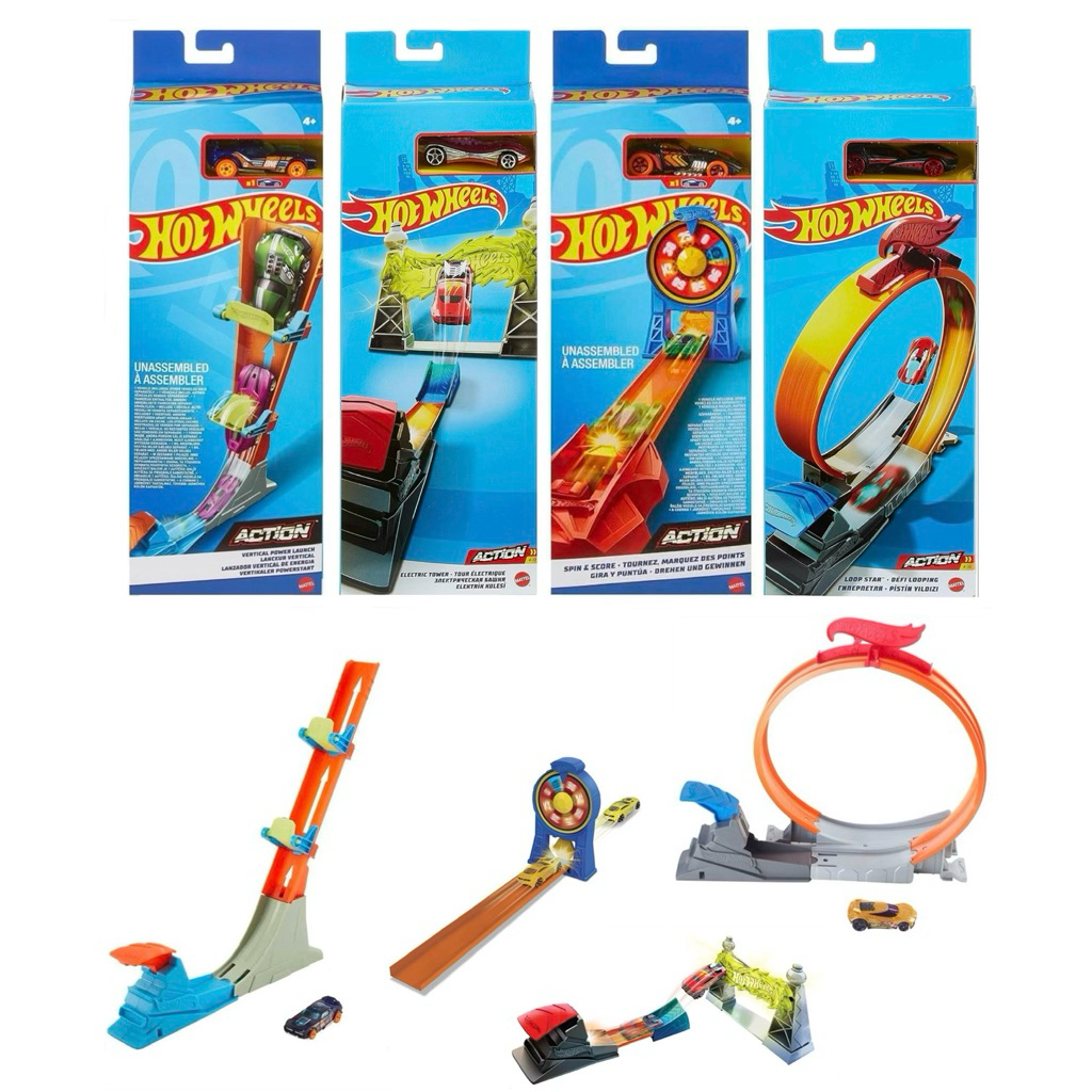 Jual HOT WHEELS - Stunt Tracks - Vertical Power, Electric Tower, Spin ...