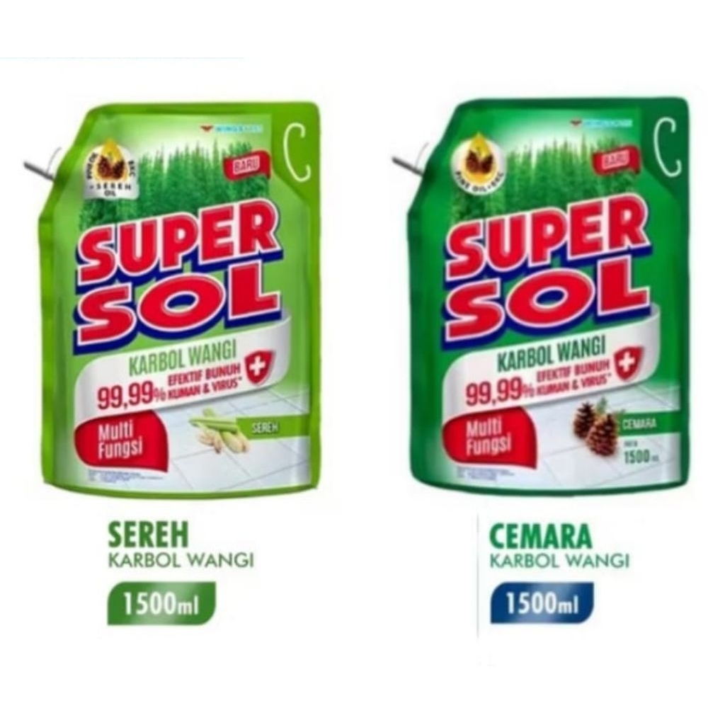 Jual Supersol Karbol Pembersih Lantai 1500ml | Shopee Indonesia