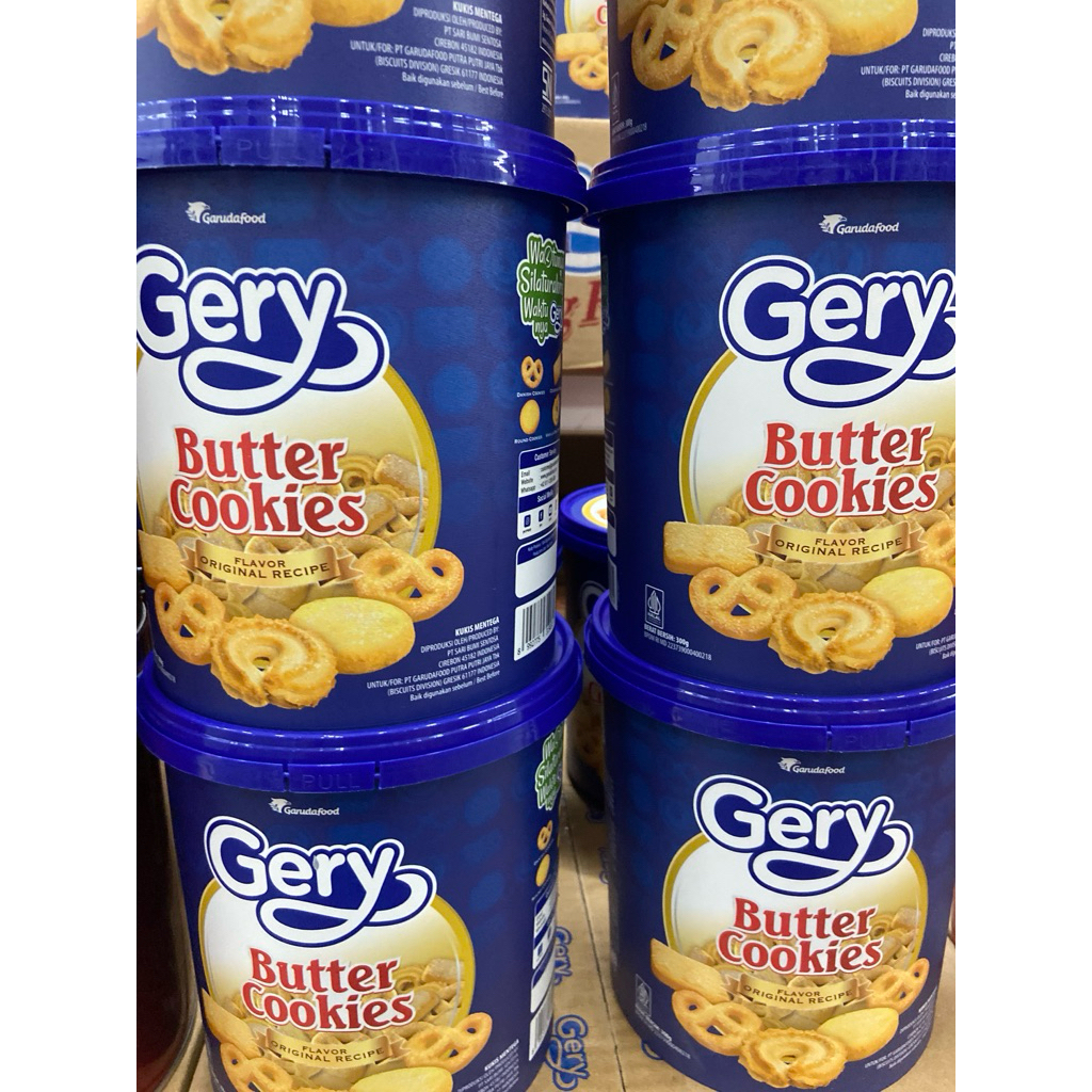 Jual Gerry butter cookies toples 300g kemasan 1 dus isi 6 toples ...