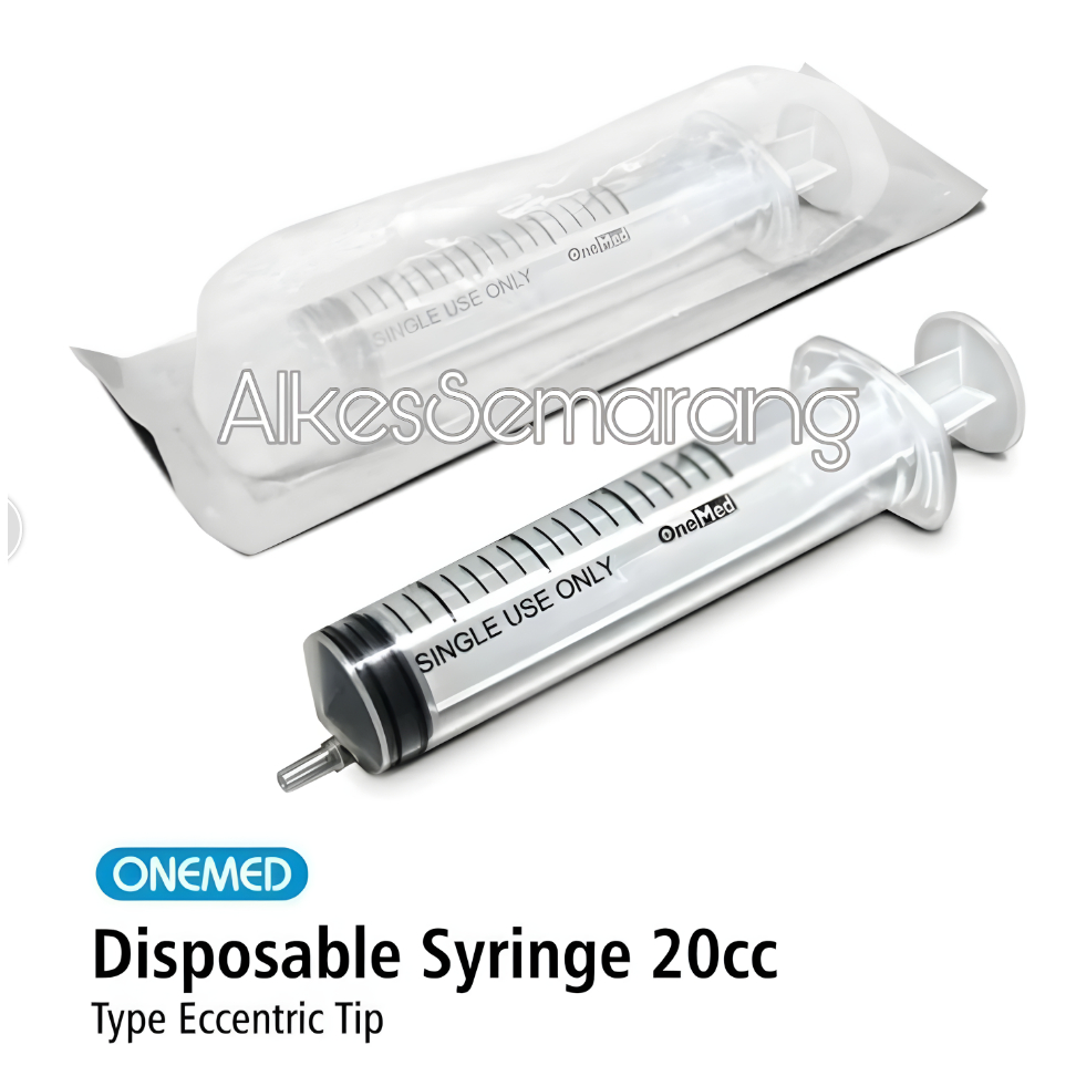Jual Spuit 20cc Syringe 20cc Onemed Lubang Samping Eccentric Tip ...