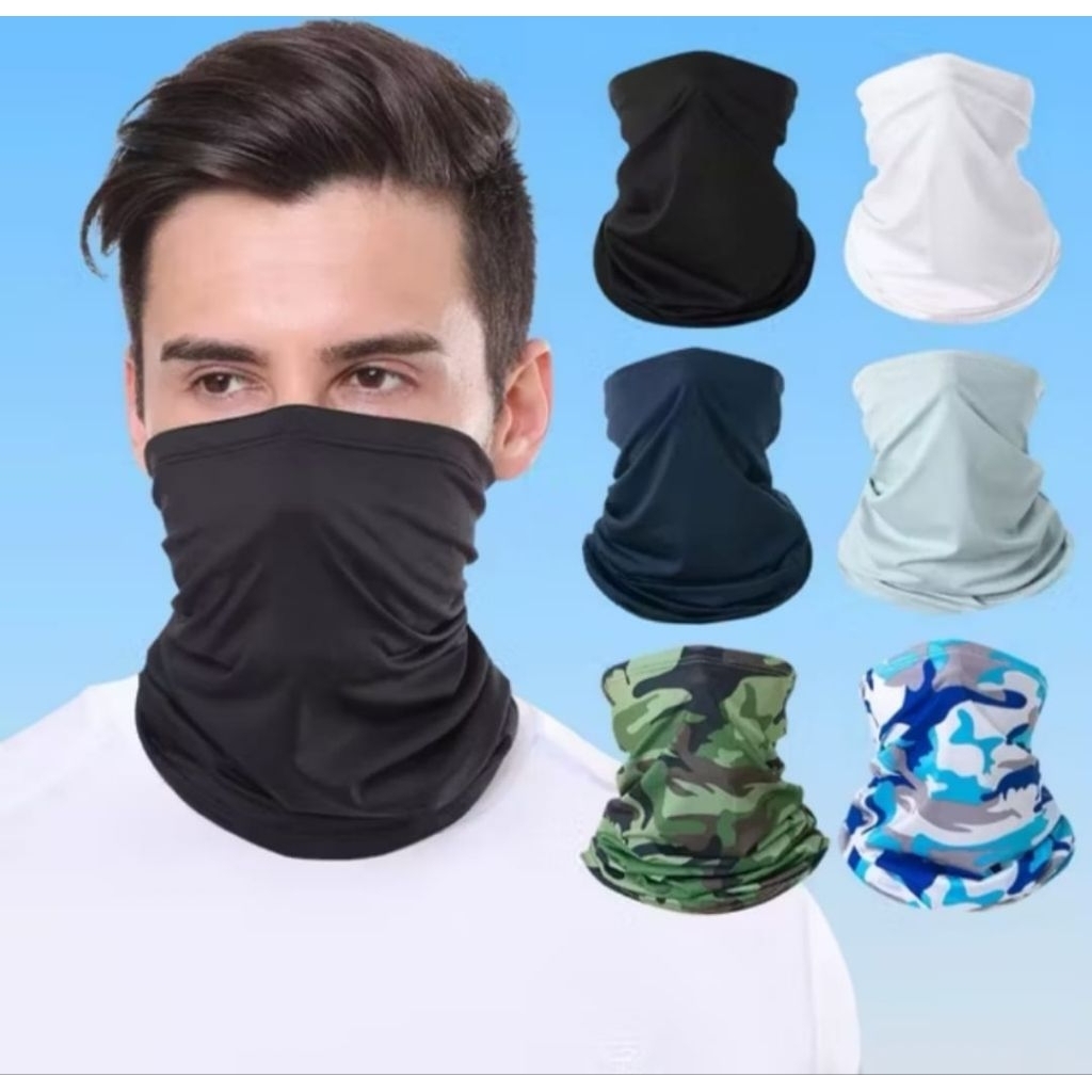 Jual MASKER BUFF HITAM POLOS TANPA JAHITAN /BANDANA / BUFF Multifungsi ...