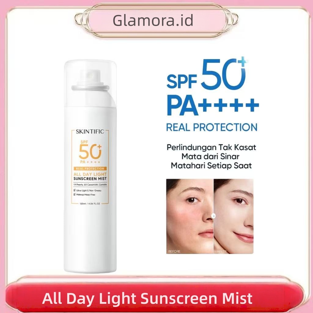 Jual SKINTIFIC-All Day Light Sunscreen Mist SPF 50 PA++++120ml ...