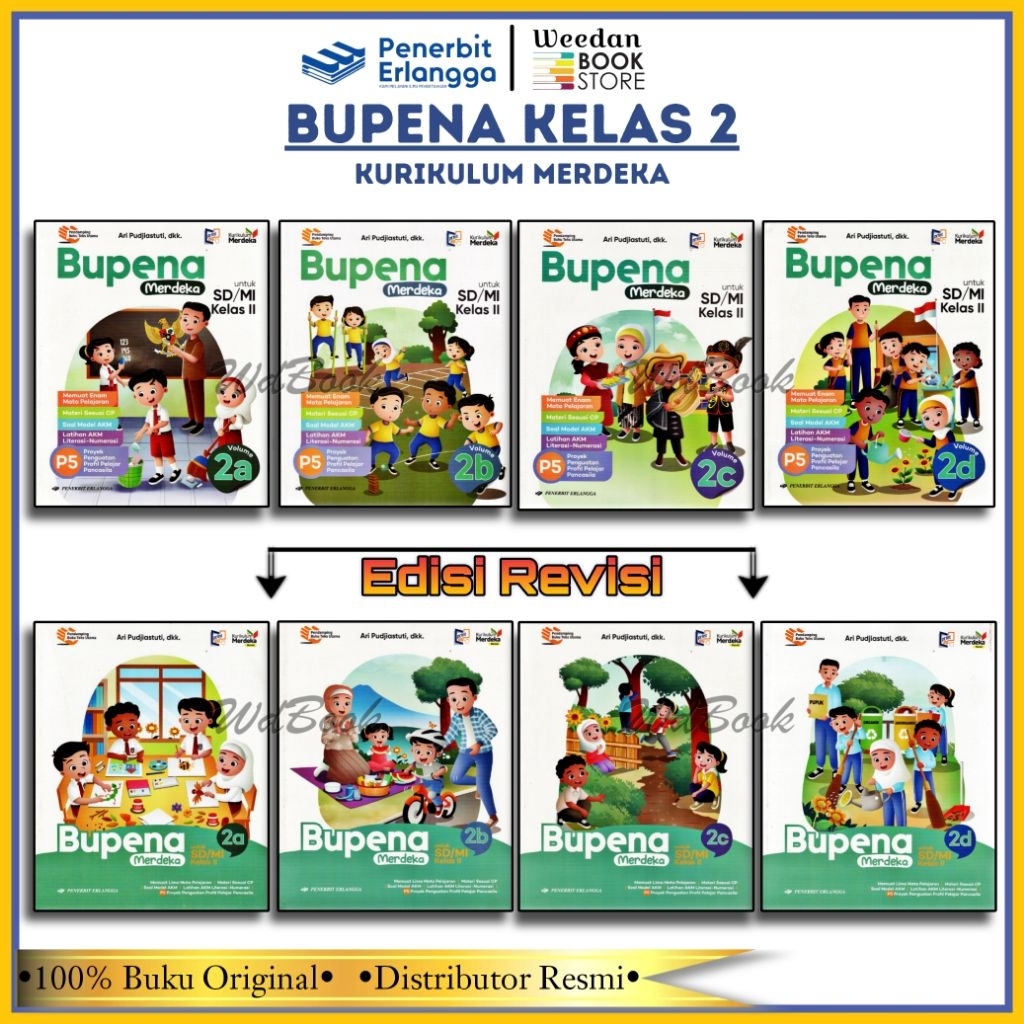 Jual [ ERLANGGA ] Bupena Kelas 2 SD 2a 2b 2c 2d Kurikulum Merdeka ...