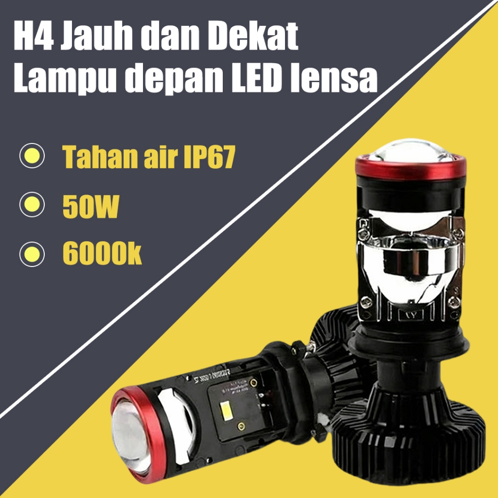 Jual Lampu led h4 mobil Y7D lampu motor led super terang 50W lampu led ...