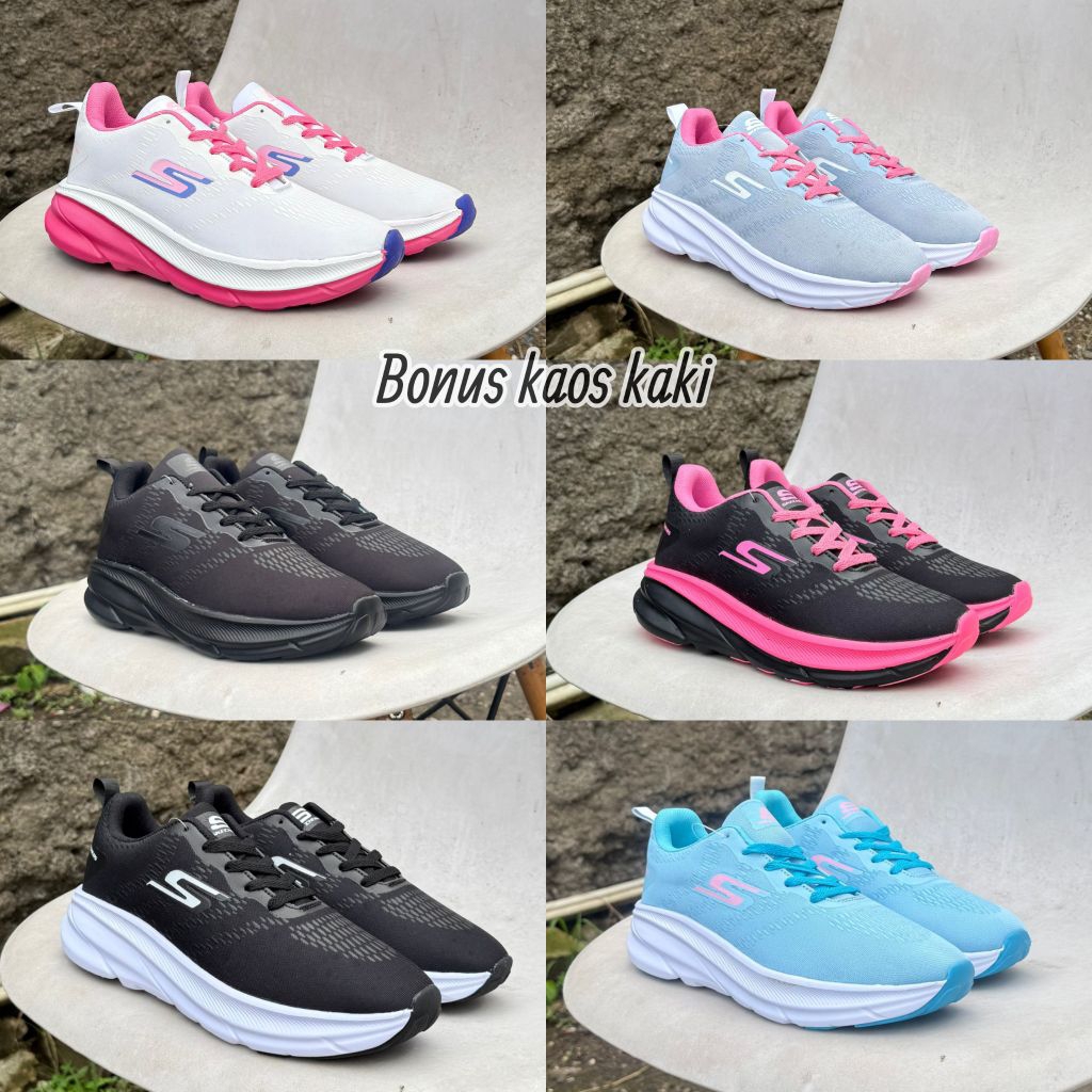 Jual sepatu Skechers wanita terbaru/sepatu women/sepatu lari wanita ...