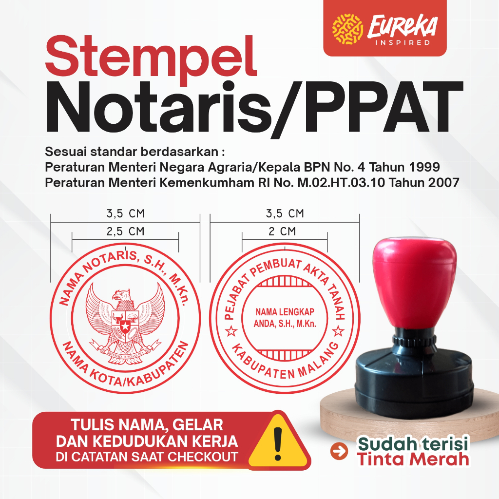 Jual STEMPEL FLASH NOTARIS | PPAT | TERMURAH | Shopee Indonesia