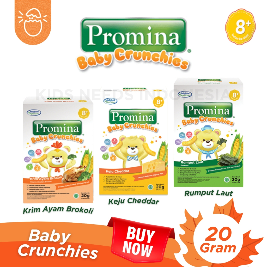 Jual (2 Pcs) Promina Baby Crunchies 20gr Snack Bayi 8 Bulan Keatas ...