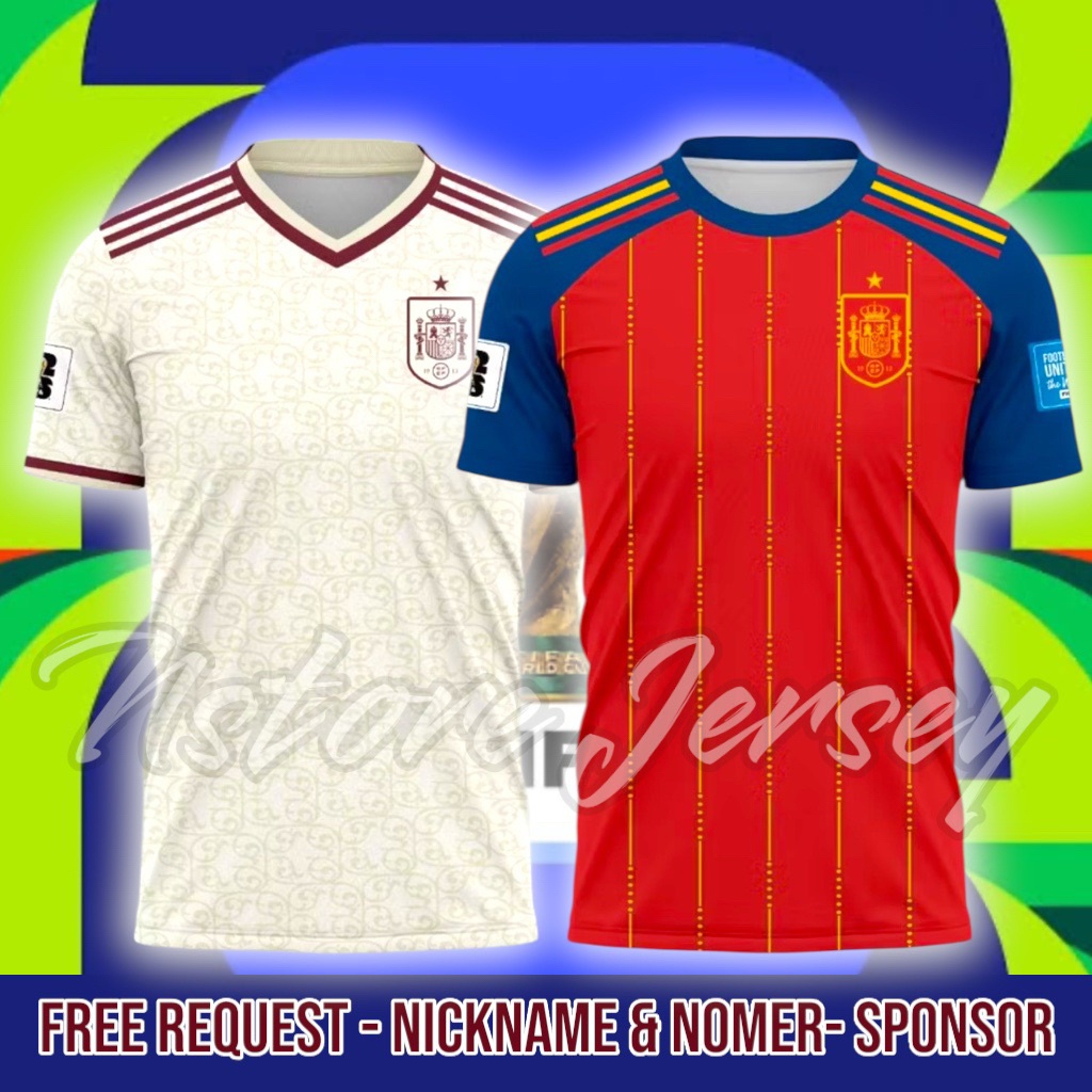 Jual JERSEY SPANYOL PIALA DUNIA 2026 TERBARU FREE CUSTOM NAMSET ...