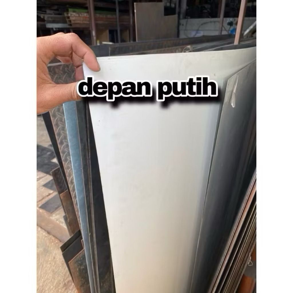 Jual Plat besi tebal 0,8mm, plate eser plat polos. warna depan putih ...