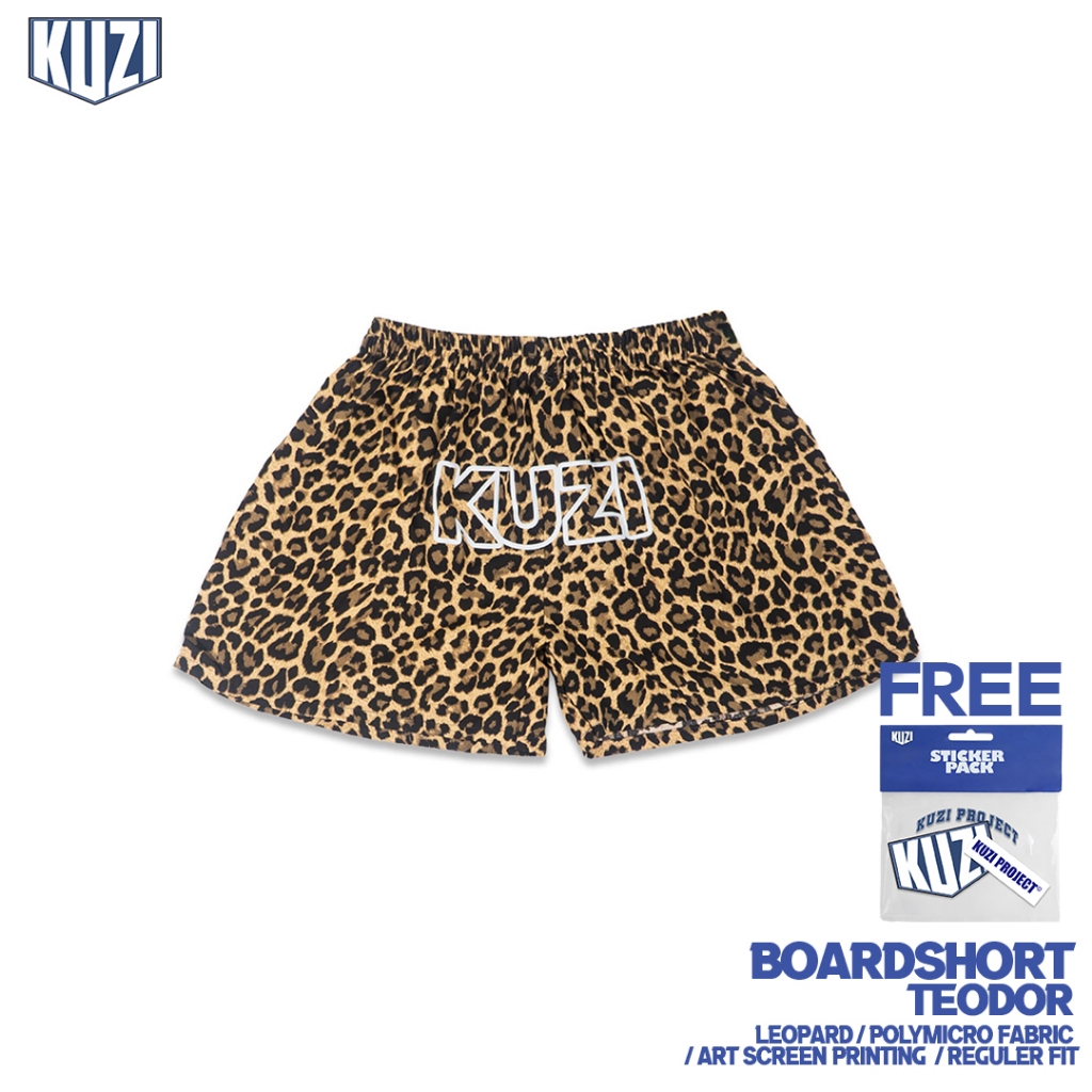 Jual KUZI PROJECT - Celana Boardshort Pria - Teodor - Leopard ...