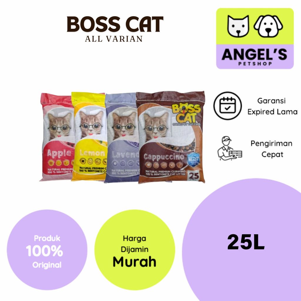 Jual Pasir Kucing Boss Cat 25 Liter Pasir Wangi 25liter Bentonite ...