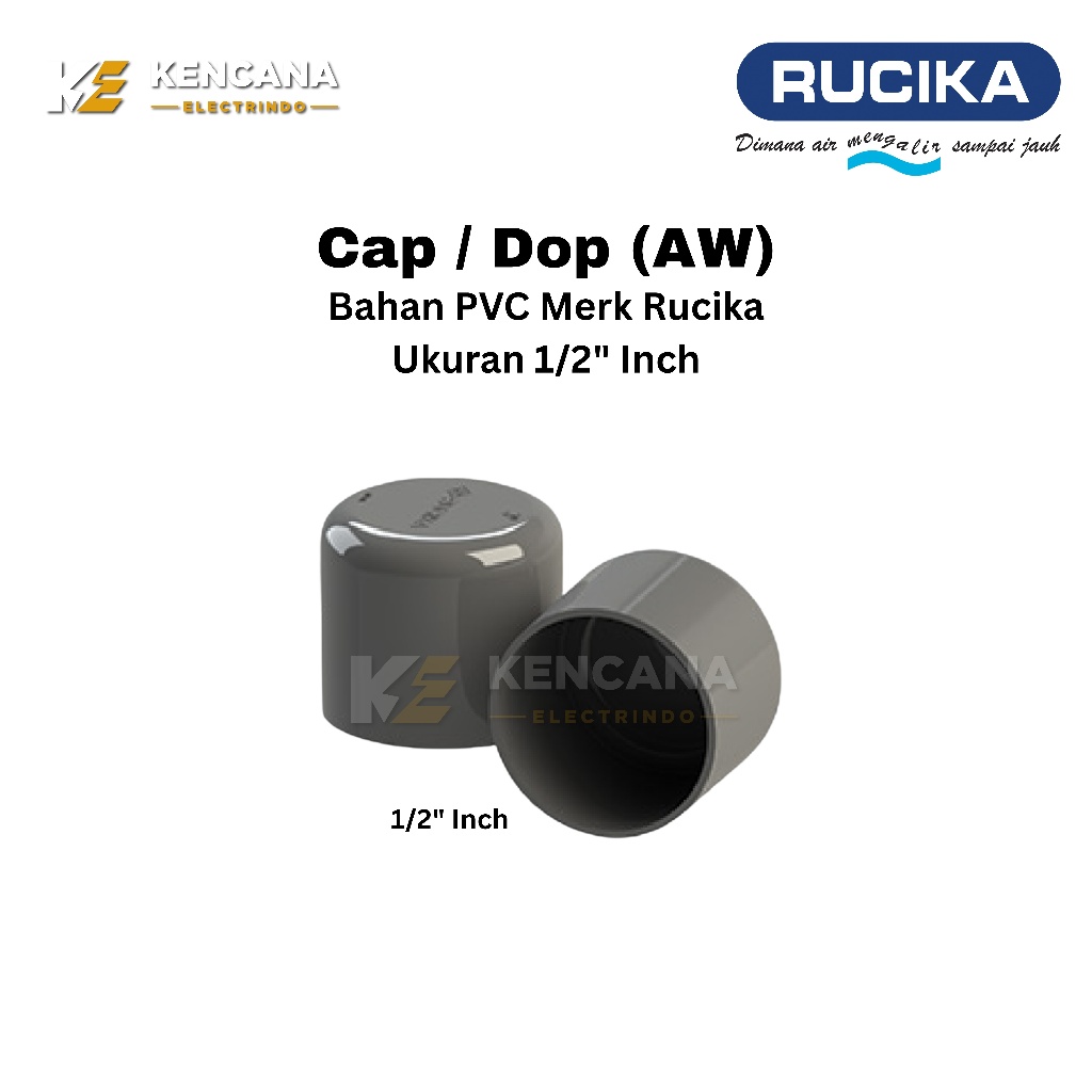 Jual Cap / DOP Rucika 1/2" Bahan PVC (AW) | Shopee Indonesia