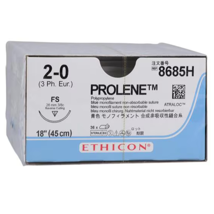 Jual Prolene 2-0 Reverse Cutting 8685 Benang Jahit Prolene 2/0 Benang ...