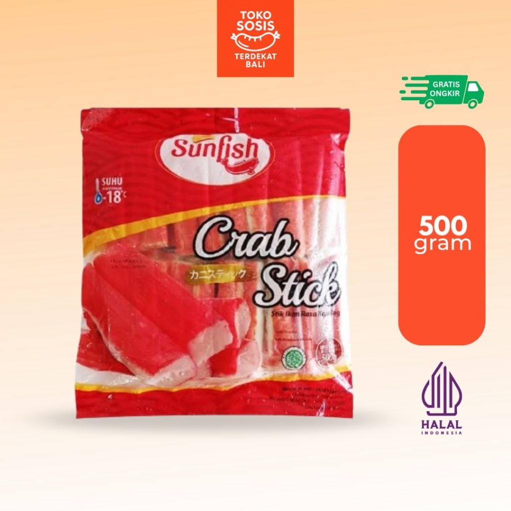 Jual Sunfish Crab Stick 500 gram | Olahan Ikan Stik Rasa Kepiting ...
