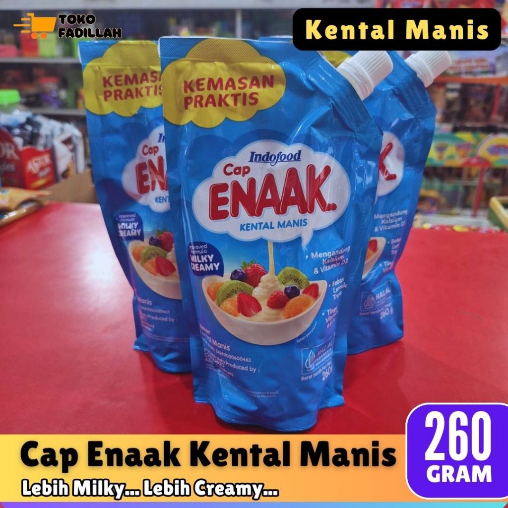 Jual Cap Enaak Susu Kental Manis Putih Pouch 260 gr | Shopee Indonesia
