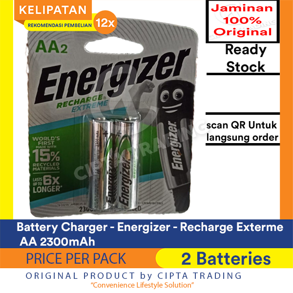 Jual Rechargeable Batteries / Baterai Cas - Energizer - Rechargeable AA ...