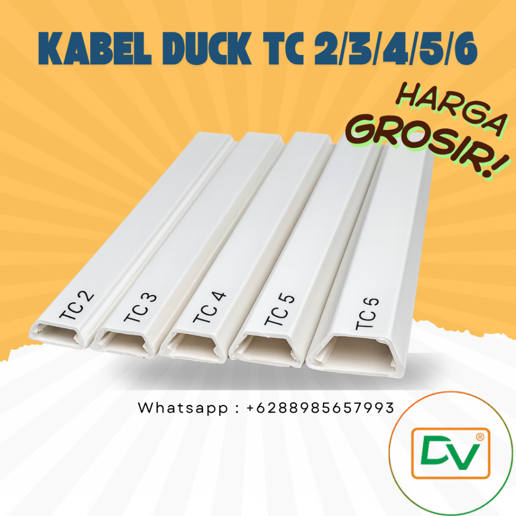 Jual (GROSIR) Kabel Duct + Perekat TC2 TC3 TC4 TC5 TC6 – Merek DV ...