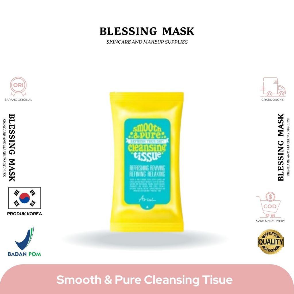 Jual Ariul Smooth & Pure Cleansing Tissue | The Perfect Refresh Your ...