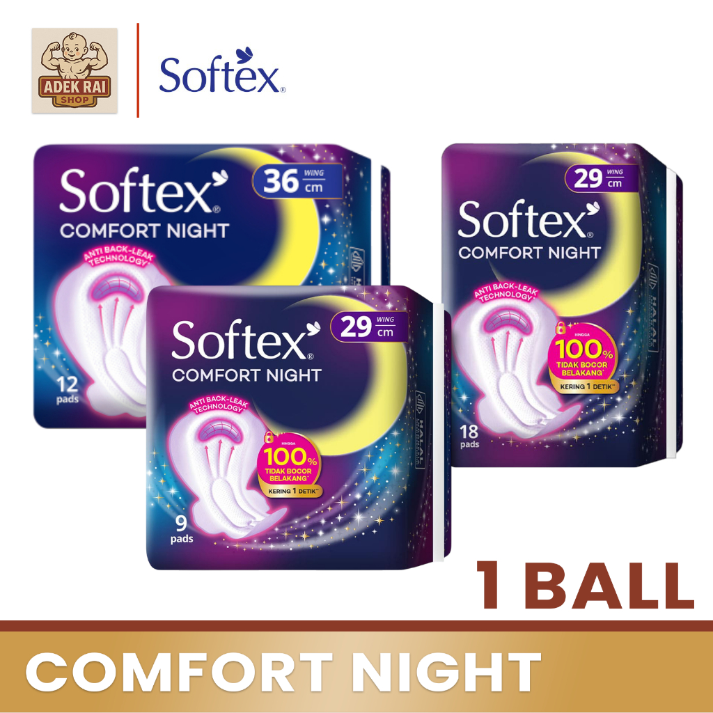 Jual Softex Comfort Night Wing 29 Cm - 36 Cm Anti Back Leak Sanitary ...