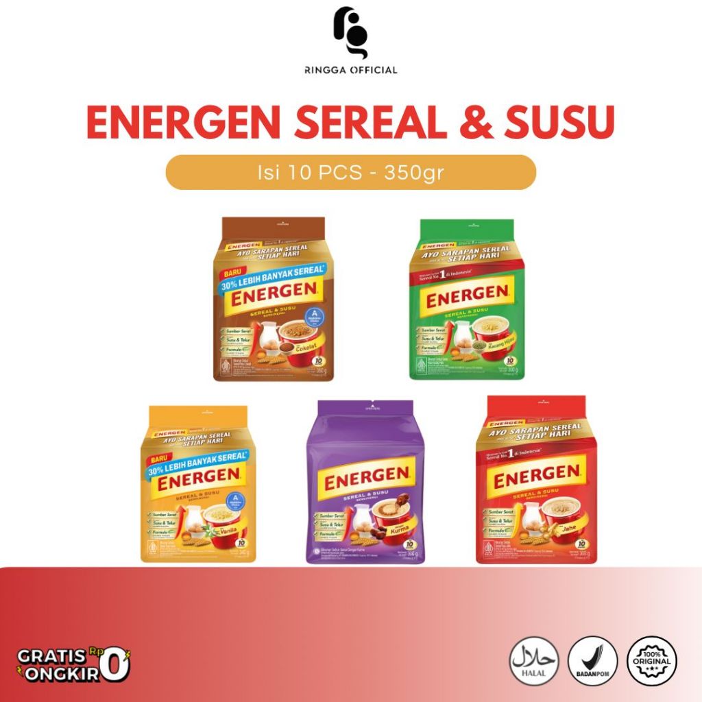Jual Energen Sereal dan Susu / Minuman Energen Sereal Aneka Rasa ...