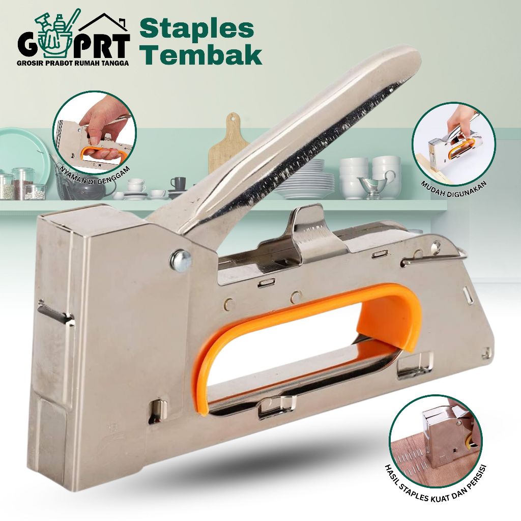 Jual GPRT Alat Staples Tembak Kertas Kayu Jok Motor Gun Tacker Steples ...