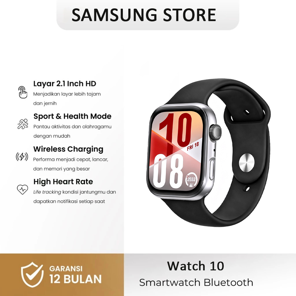 Jual SAMSUNG Smartwatch 10 Max | Sport Support | Hi-Fi Sound Music ...