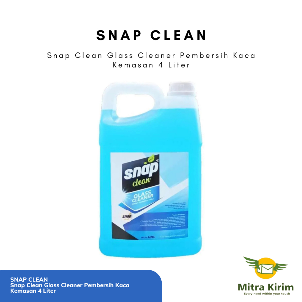 Jual Snap Clean Glass Cleaner Pembersih Kaca Kemasan 4 Liter | Shopee ...