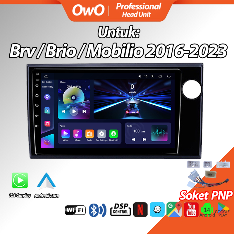 Jual Brio/BRV/Mobilio 2016-2023 Head Unit 9inch 8+128GB Android14 ...