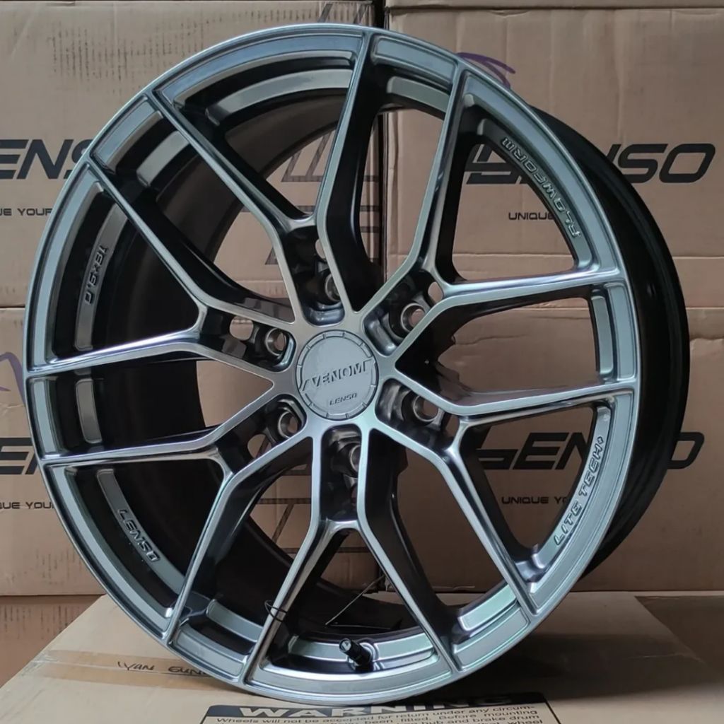 Jual velg r18 venom vt3 original lenso Thailand lebar 9 ET 15 velg ...