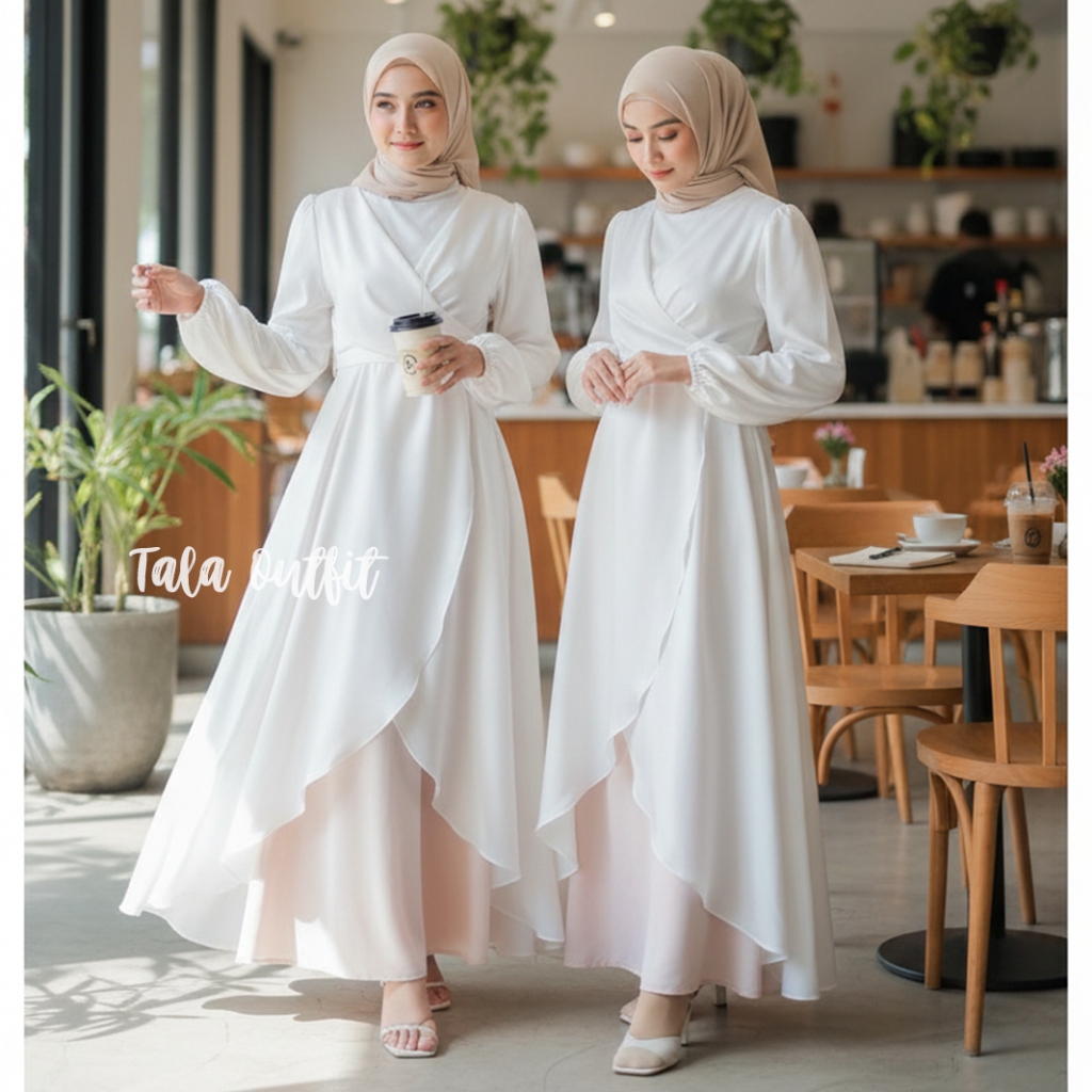 Jual ELENA Tunik - BAJU FASHION MUSLIM GAMIS SATIN SILK PREMIUM DRESS ...