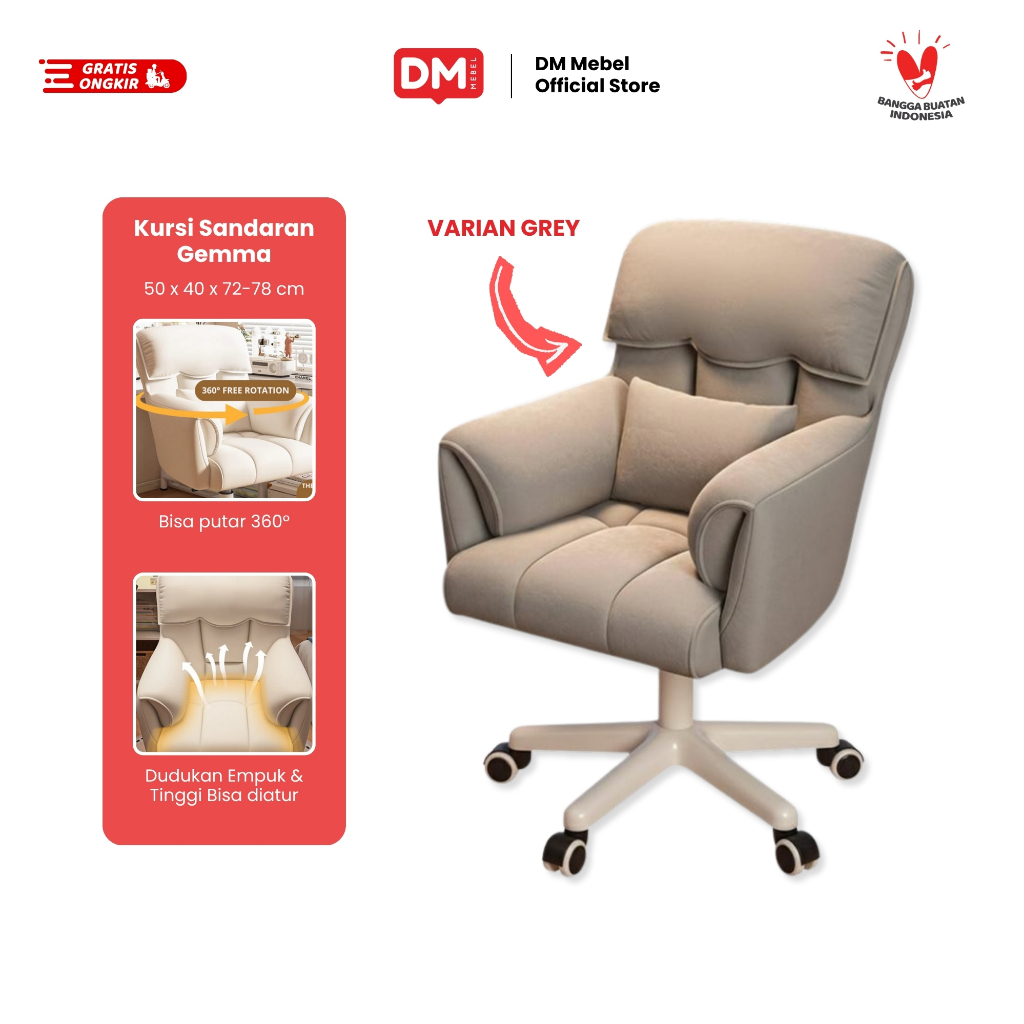 Jual DM Mebel Kursi Belajar Hidrolik Sandaran Gemma Empuk Desain ...