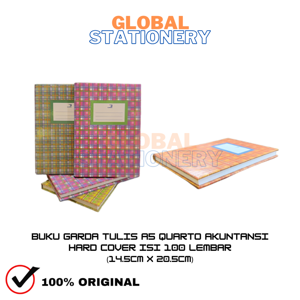 Jual Buku Tulis Kwarto GARDA 100 Lembar per pcs Buku A5 Hard Cover ...