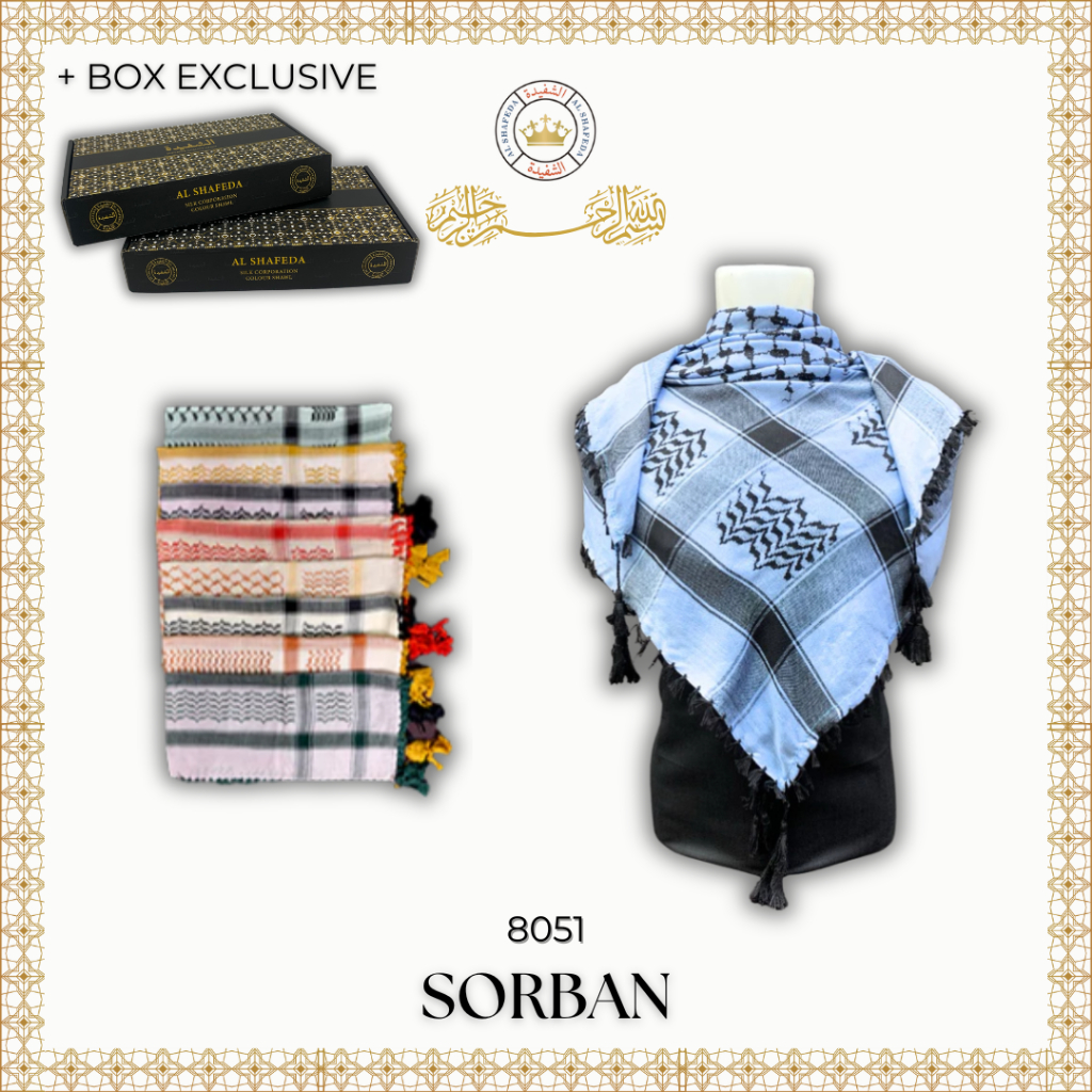 Jual ALSHAFDA - Sorban Kafeeya Bordir Timbul Colorbrust #8051 Kafeeya ...