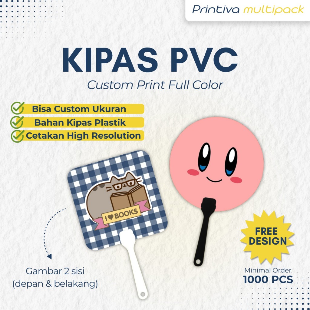 Jual Kipas Custom PVC min. order 1000, Kipas Tangan PVC/PP Custom ...