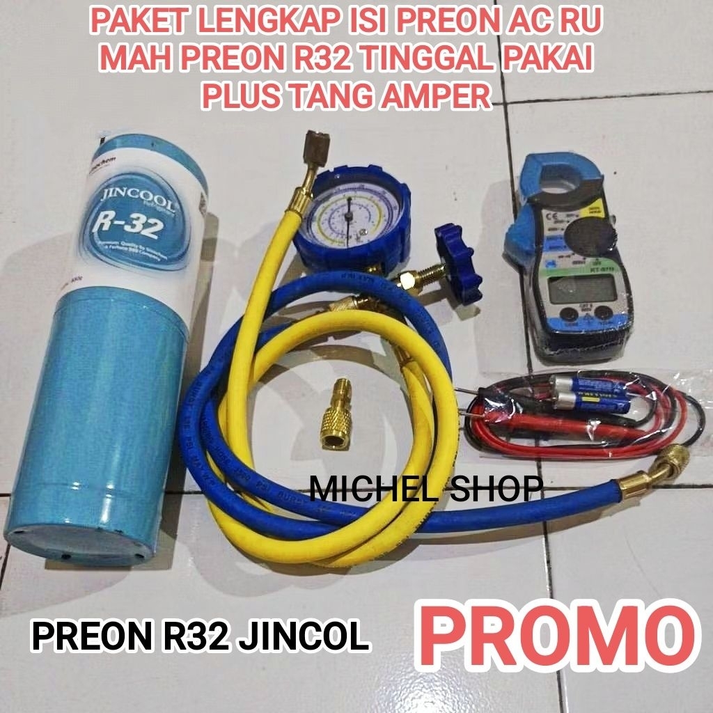 Jual ALAT ISI PREON R32 AC + TANG AMPERE PAKAI MANIFOLD SINGGEL 500 PSI ...